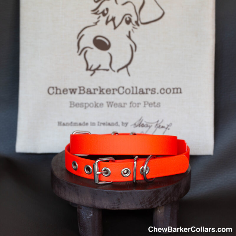 The Ozzy Orange Dog Collar | Chew Barker Collars
